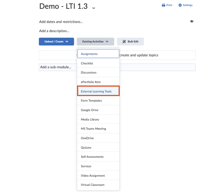 How Do I Set Up an Integration with Brightspace?