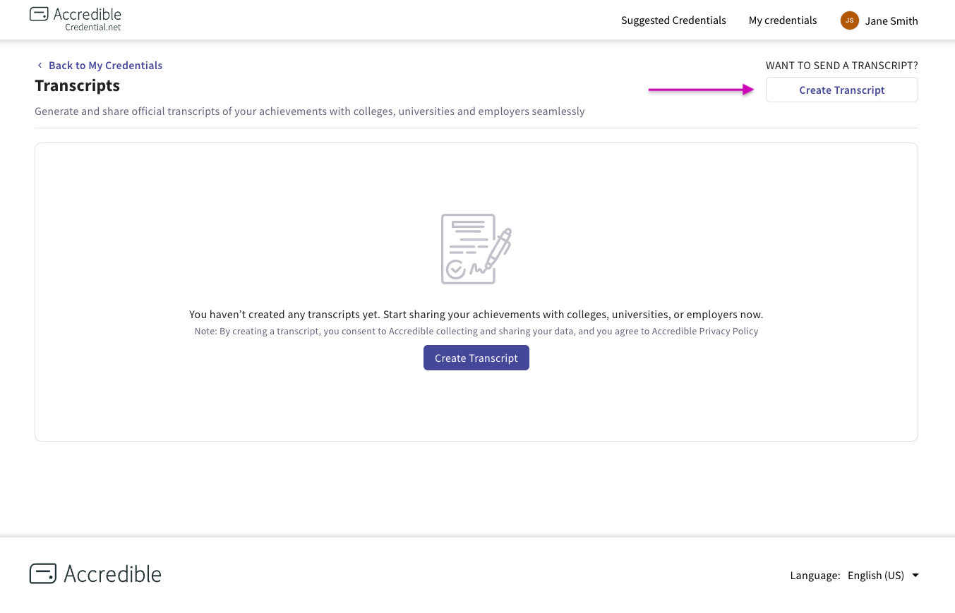 Transcripts: Viewing, Creating and Sending a Transcript