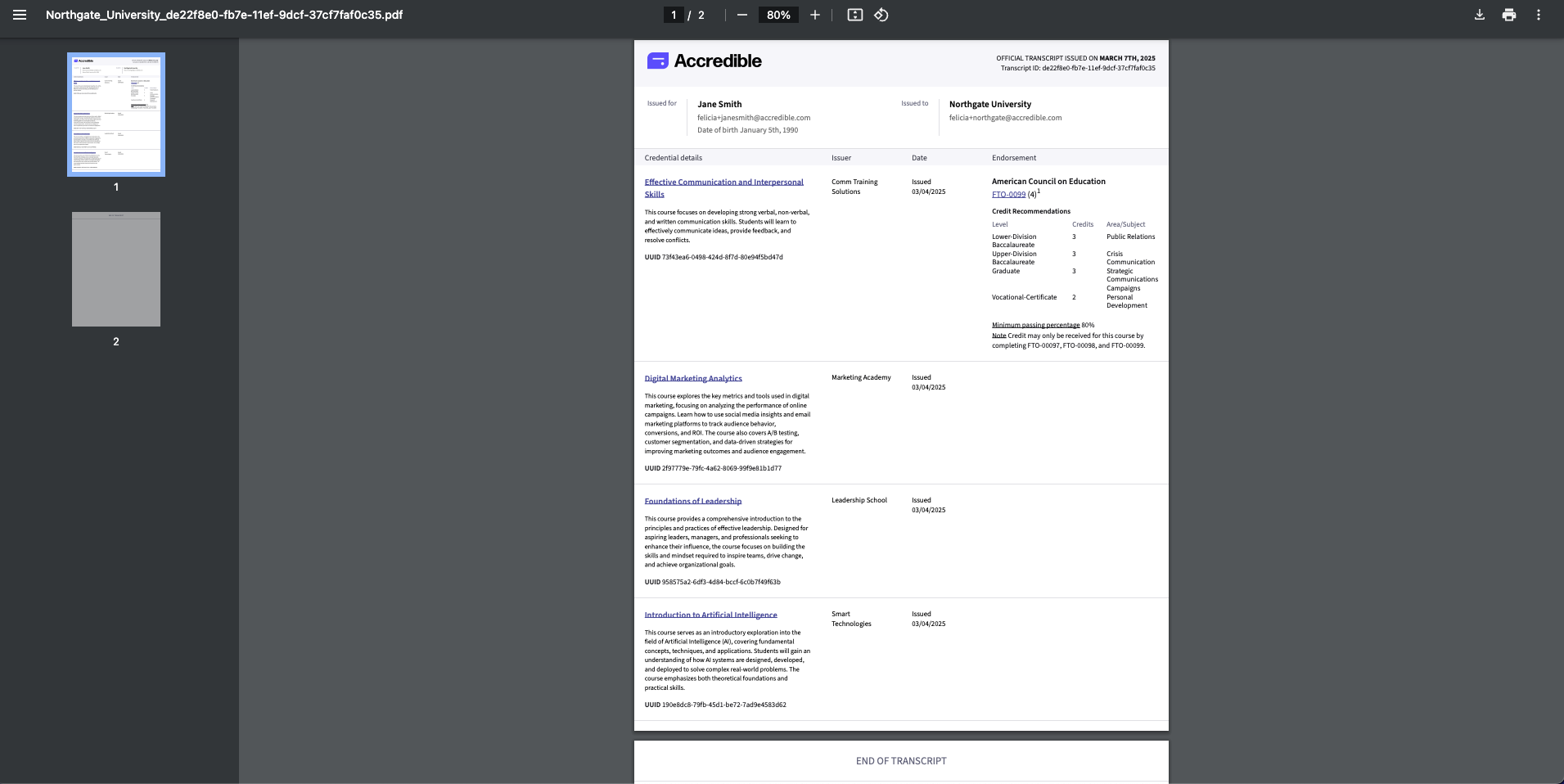 Transcripts Viewing Creating And Sending A Transcript